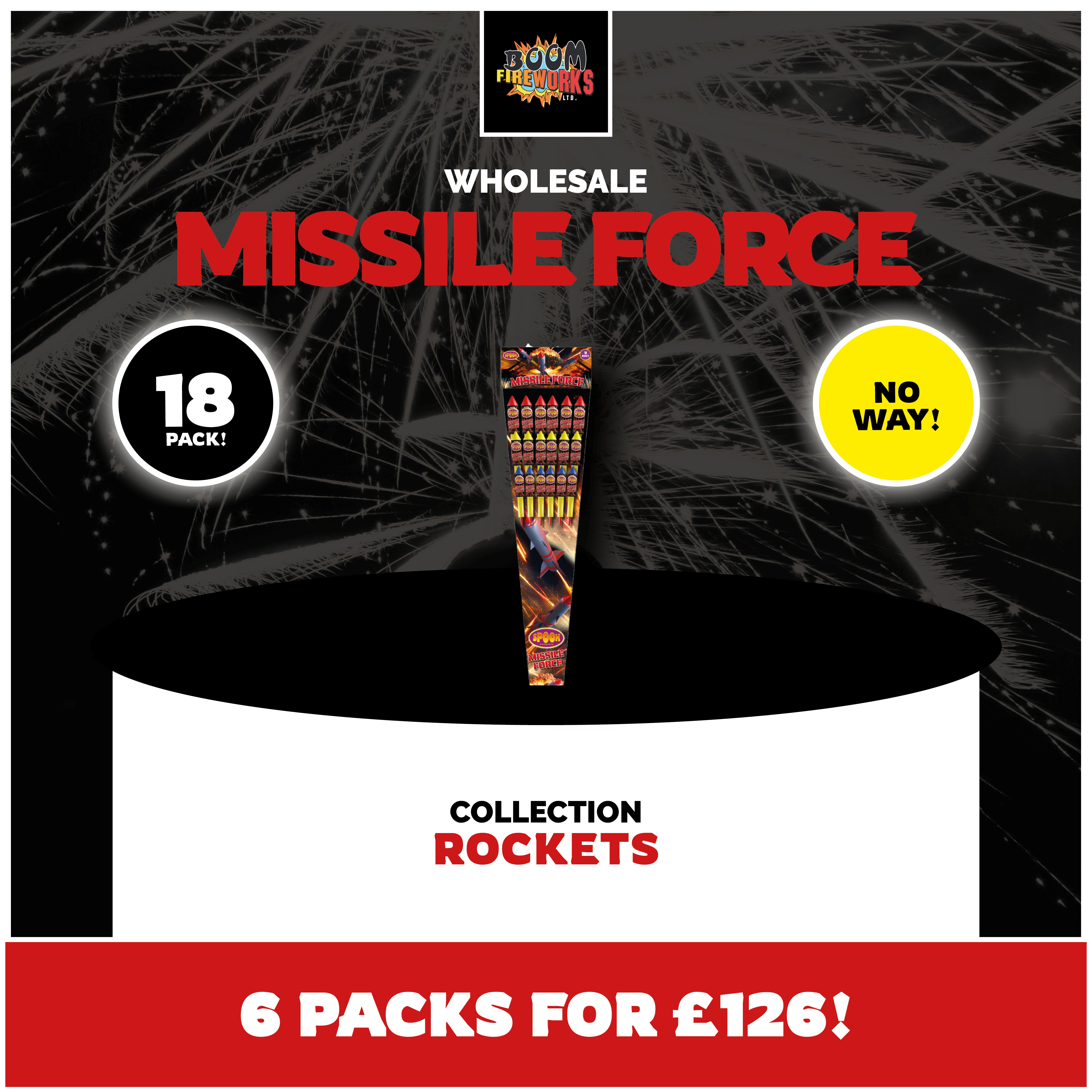 Wholesale - Missile Force x 6 Packs – Boom Fireworks LTD